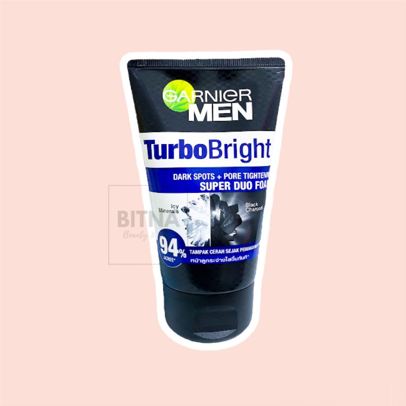 Jual Garnier MEN Turbo Bright Dark Spots + Pore Tightening Super Duo ...