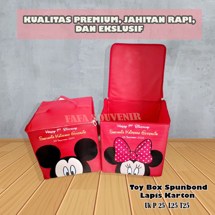 Jual Tas Ultah Toy Box Resleting Custom Mickey Minnie Mouse | Shopee ...