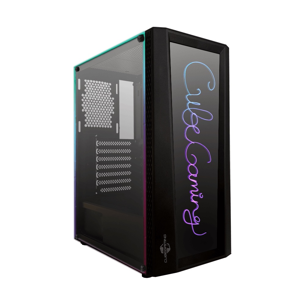 Jual PC Case Casing Cube Gaming Write with Chalk Marker ATX Gaming Case ...