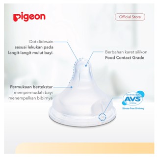 Jual Pigeon Dot Bayi Peristaltic Plus Isi 3 Size L Anti Kolik Nipple ...