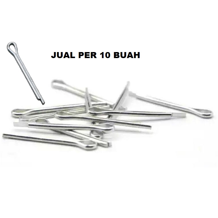Jual Per 10 Buah Split Pen 3/16 x 2 1/2 inch Kaki Pengencang Selongsong ...