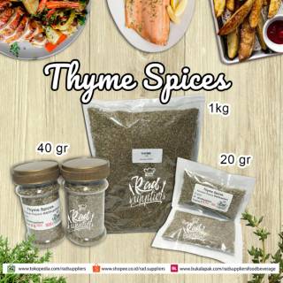 Jual Thyme Leaves, Thyme Spices 40gram, Rempah Pilihan, kemasan Botol ...