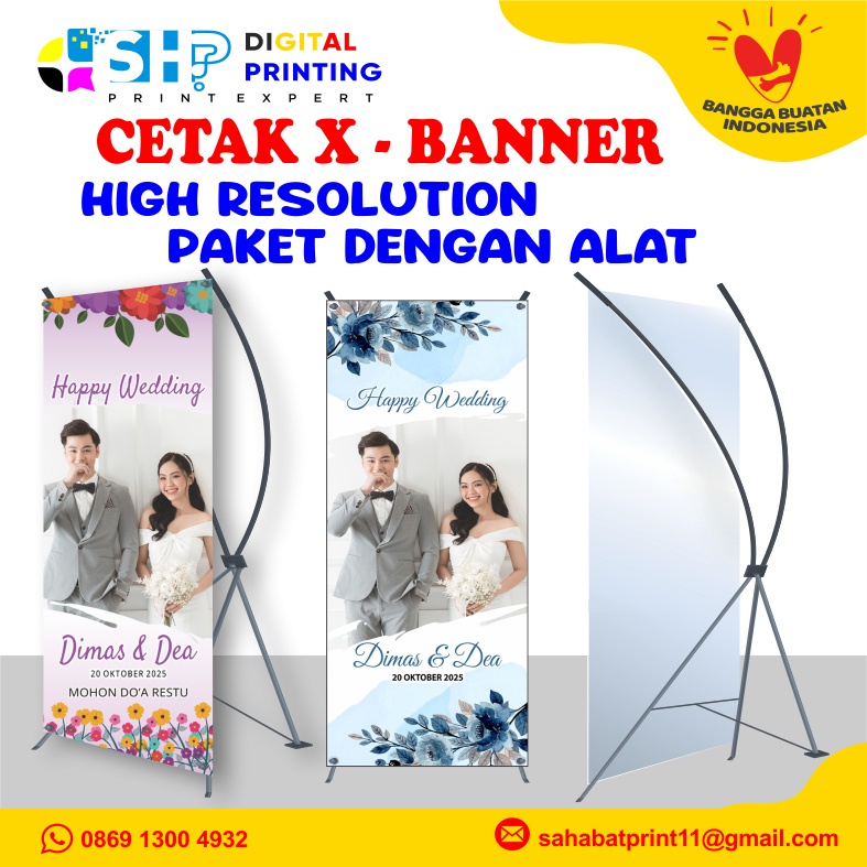 Jual Cetak X Banner Y Banner Standing Banner Wisuda Wedding Olshop Murah | Shopee Indonesia