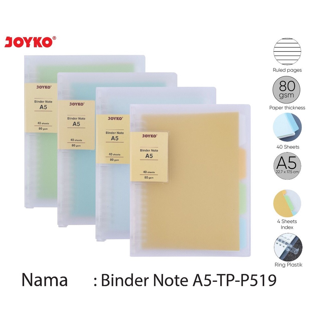 Jual joyko binder note transparant A5 | Shopee Indonesia