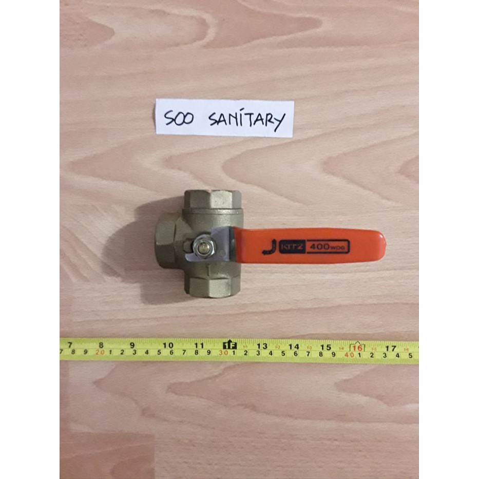 Jual Ball Valve Three Way 1" KITZ - Stop Kran 3 Way Kitazawa Original ...