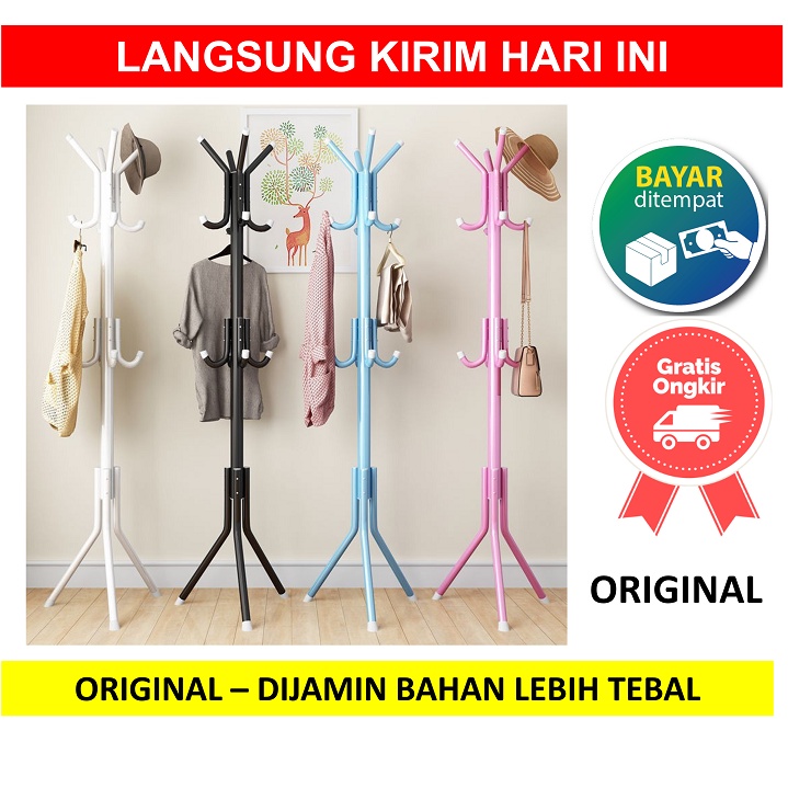 Jual Gantungan Baju Stand Hanger Gantungan Baju Coat Rack Berdiri ...