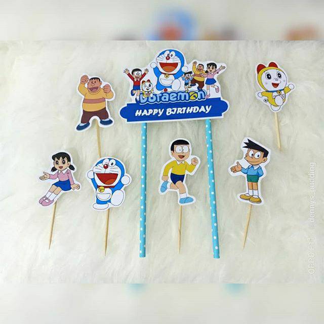Jual Topper Doraemon topper ulang tahun topper puding topper happy ...