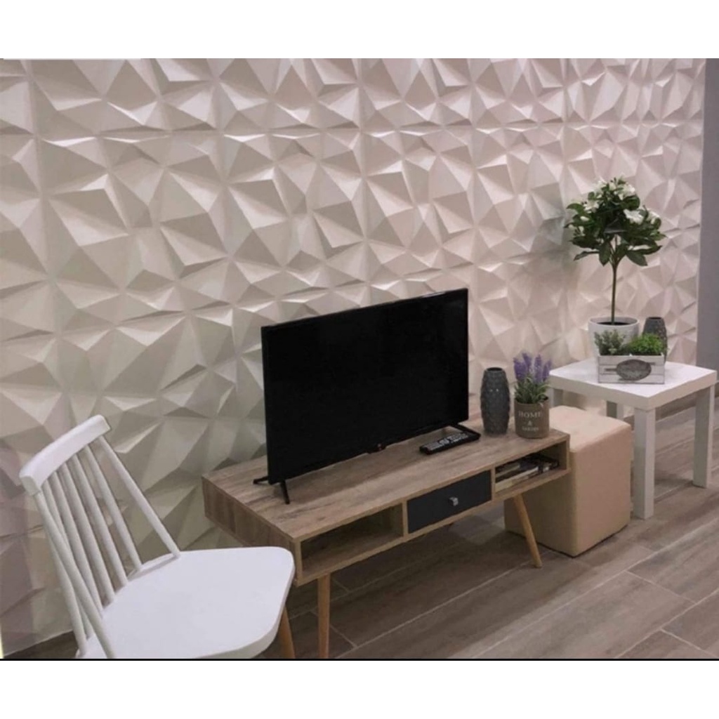 Jual 50x50cm 3D Wall Panel PVC Wallpaper Dinding PVC Dekorasi Dinding ...