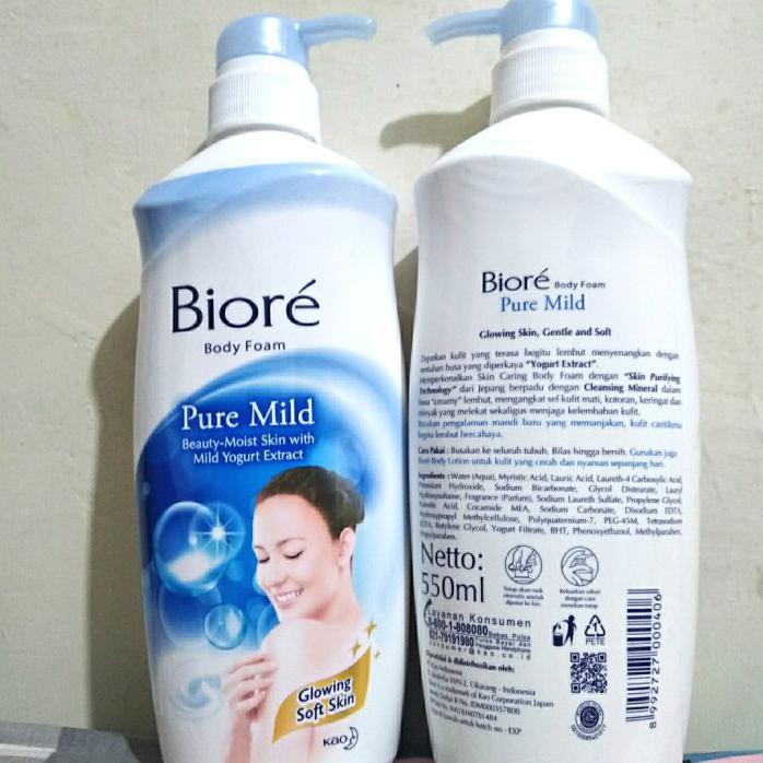 Jual BIORE PURE MILD SABUN MANDI CAIR PUMP 550 ML | Shopee Indonesia