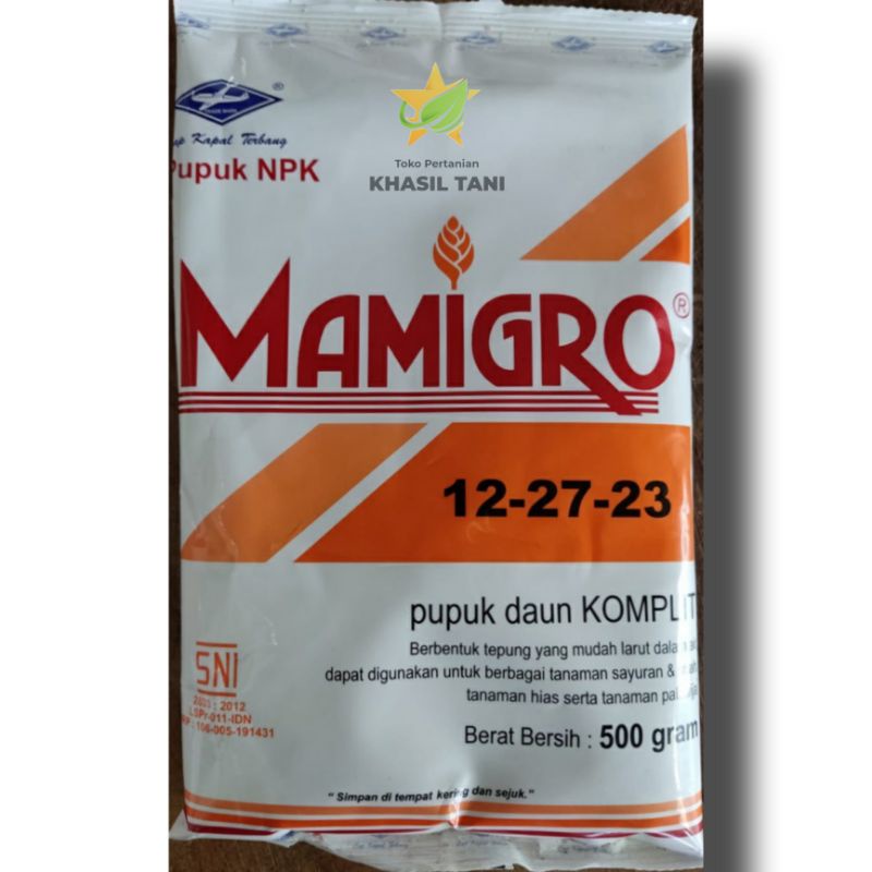 Jual Pupuk Daun MAMIGRO 12 27 23 Netto 500gr - CAP KAPAL TERBANG pupuk ...