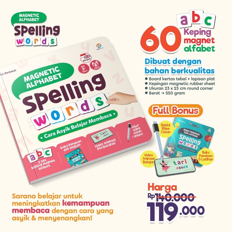 Jual Ziyadbooks Magnetic Alphabet Spelling Words Book Buku Mengeja ... Jual Ziyadbooks Magnetic Alphabet Spelling Words Book Buku Mengeja ...