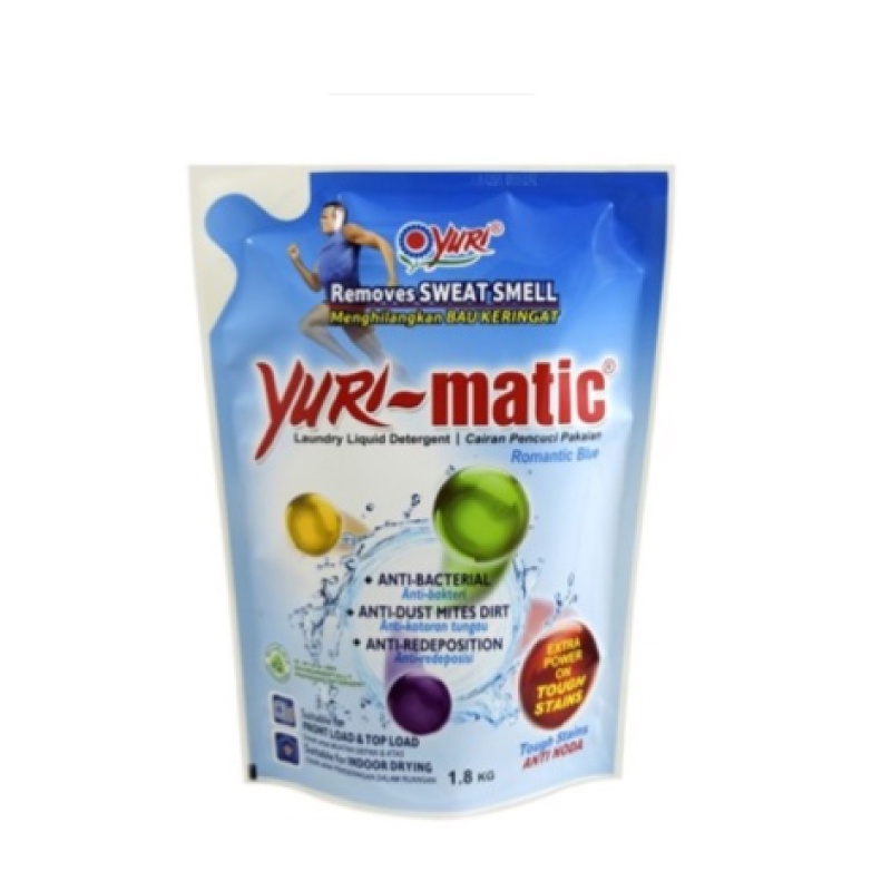 Jual Yuri Matic Deterjen Cair Romantic Blue 1.8 kg | Shopee Indonesia
