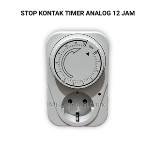 Jual STOP KONTAK TIMER ANALOG 12 JAM / STOP KONTAK TIMER MANUAL 12 JAM ...