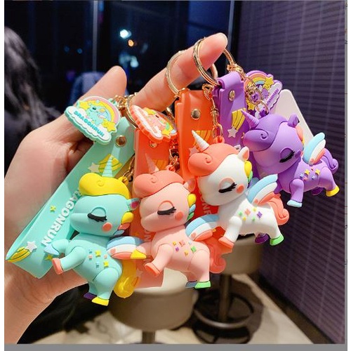 Jual Gantungan Kunci Keychain Unicorn Kuda Poni Lucu Kartun | Shopee ...