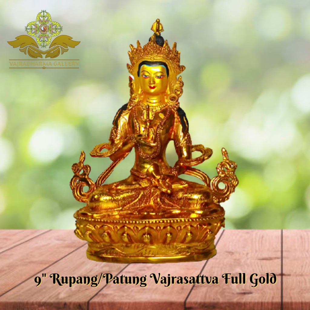 Jual Patung Rupang Arca Buddha Logam Vajrasattva 9inch Full Gold ...