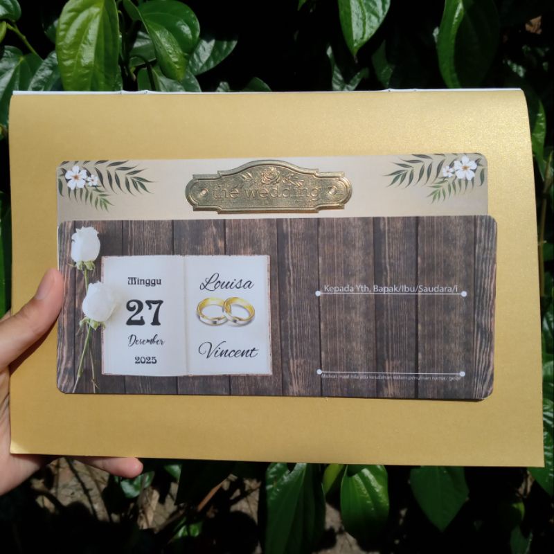 Jual Undangan pernikahan foil gold murah | Shopee Indonesia
