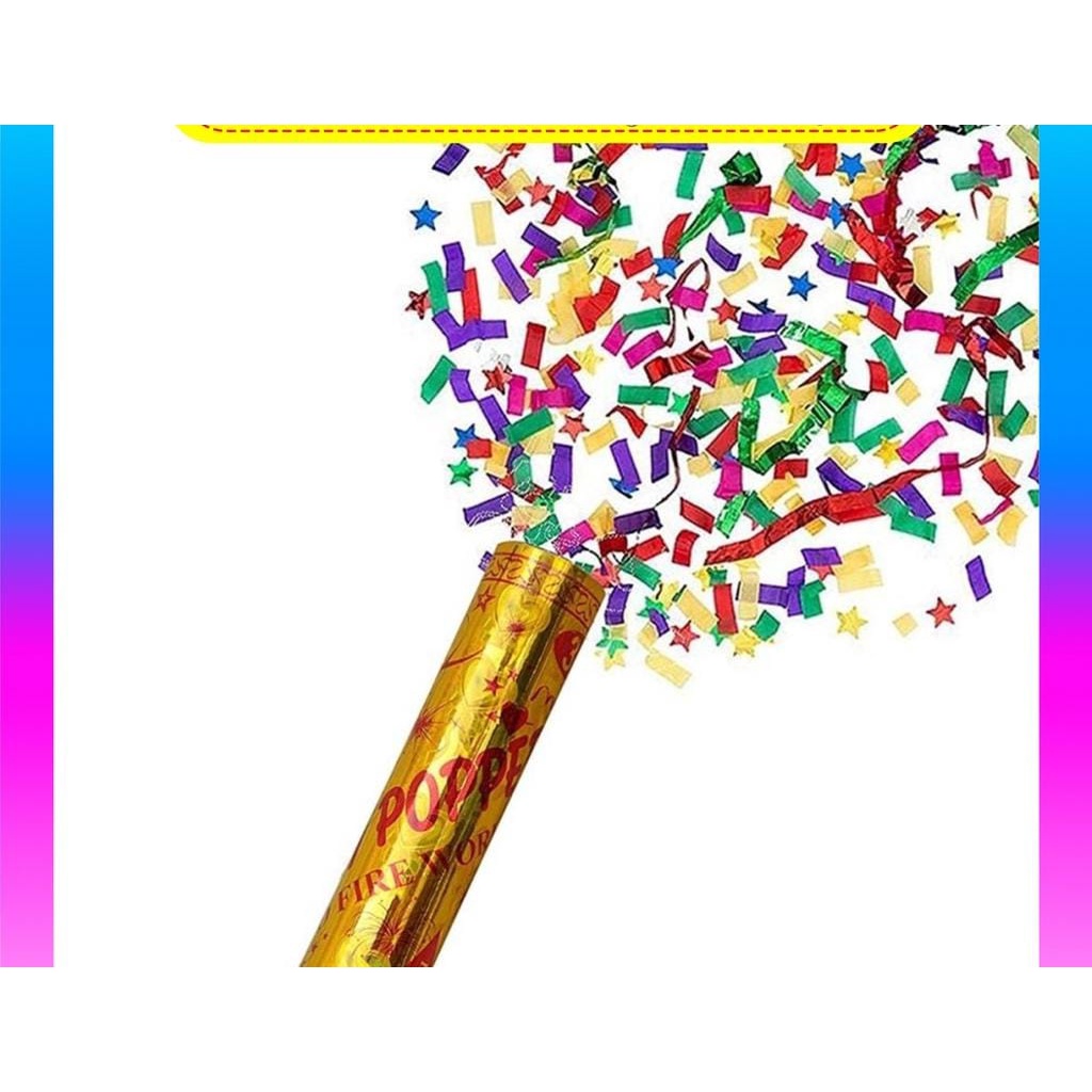 Jual Confetti Party Popper Ukuran 40 cm / Semburan Kertas Kecil utnuk ...