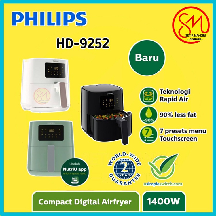 Jual PHILIPS HD9252 Air Fryer Digital - Airfryer HD 9252 - Garansi ...