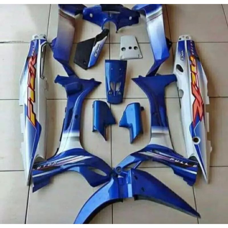 Jual Cover full body halus motor yamaha poswan F1ZR putih biru | Shopee ...