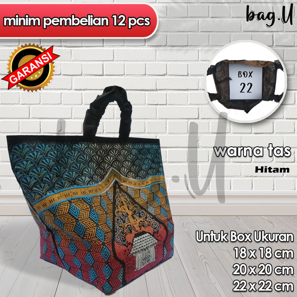 Jual Tas Spunbond Mewah Tas Berkat Hajatan Untuk Kotak Nasi Motif Mewah Ukuran 22x22 20x20 18x18 ...