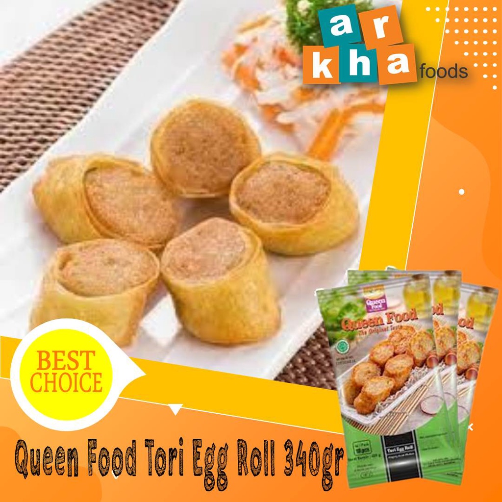 Jual Queenfood Tori Egg Roll 18s 400GR queen food egg roll Frozen Food | Shopee Indonesia