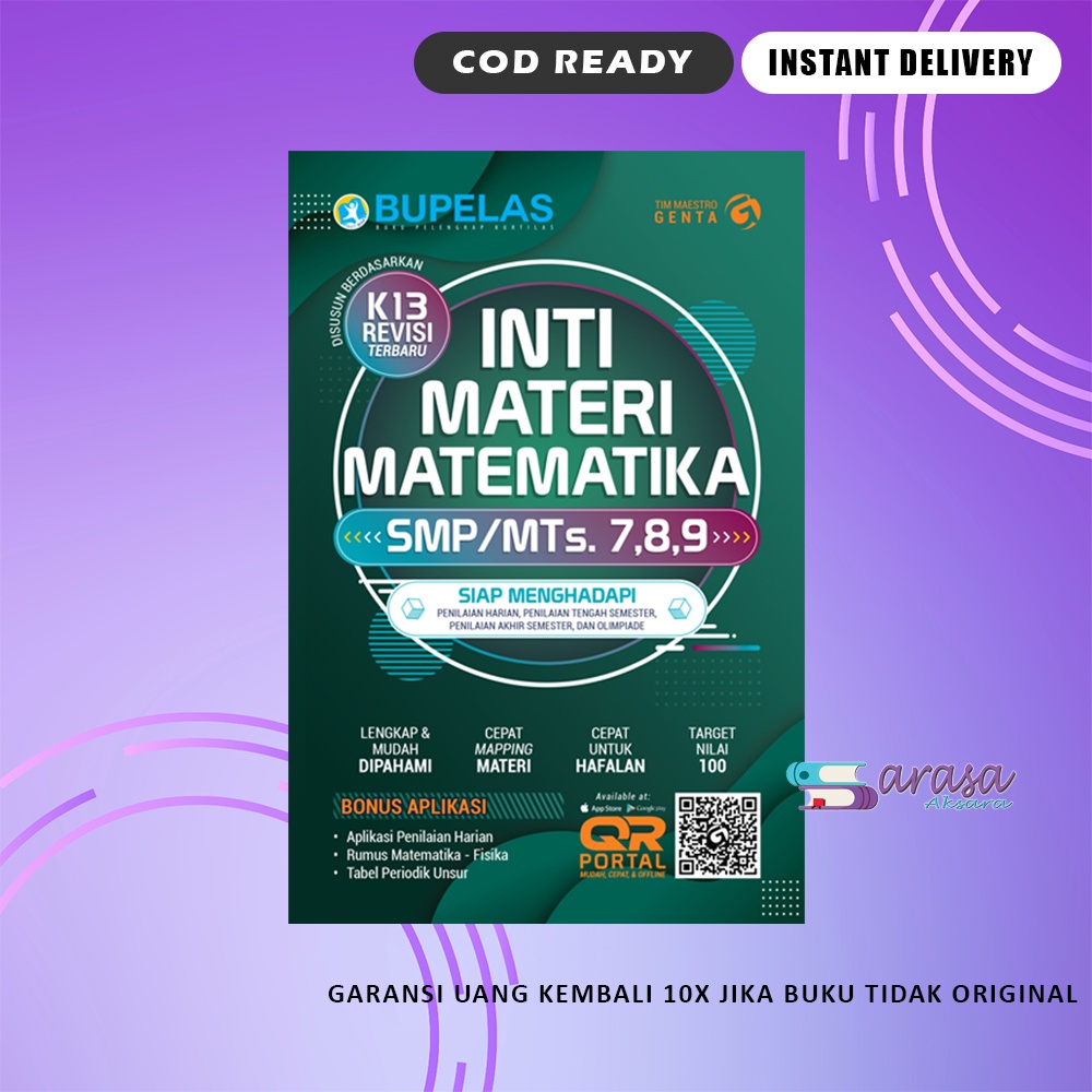Jual BUKU PELAJARAN SMP BUKU MATEMATIKA SMP INTI MATERI RUMUS KELAS 7 8 ...