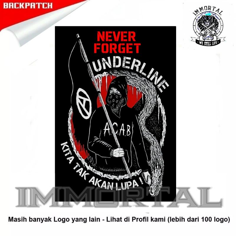 Jual Backpatch Emblem Besar Keren ACAB Underline | Shopee Indonesia