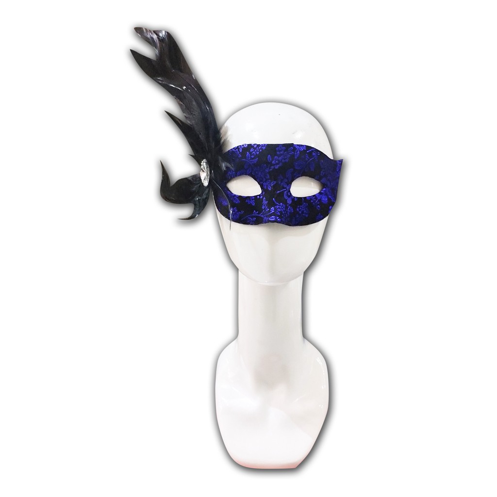 Jual Topeng Pesta / Masquerade Motif Batik Bunga Biru | Shopee Indonesia