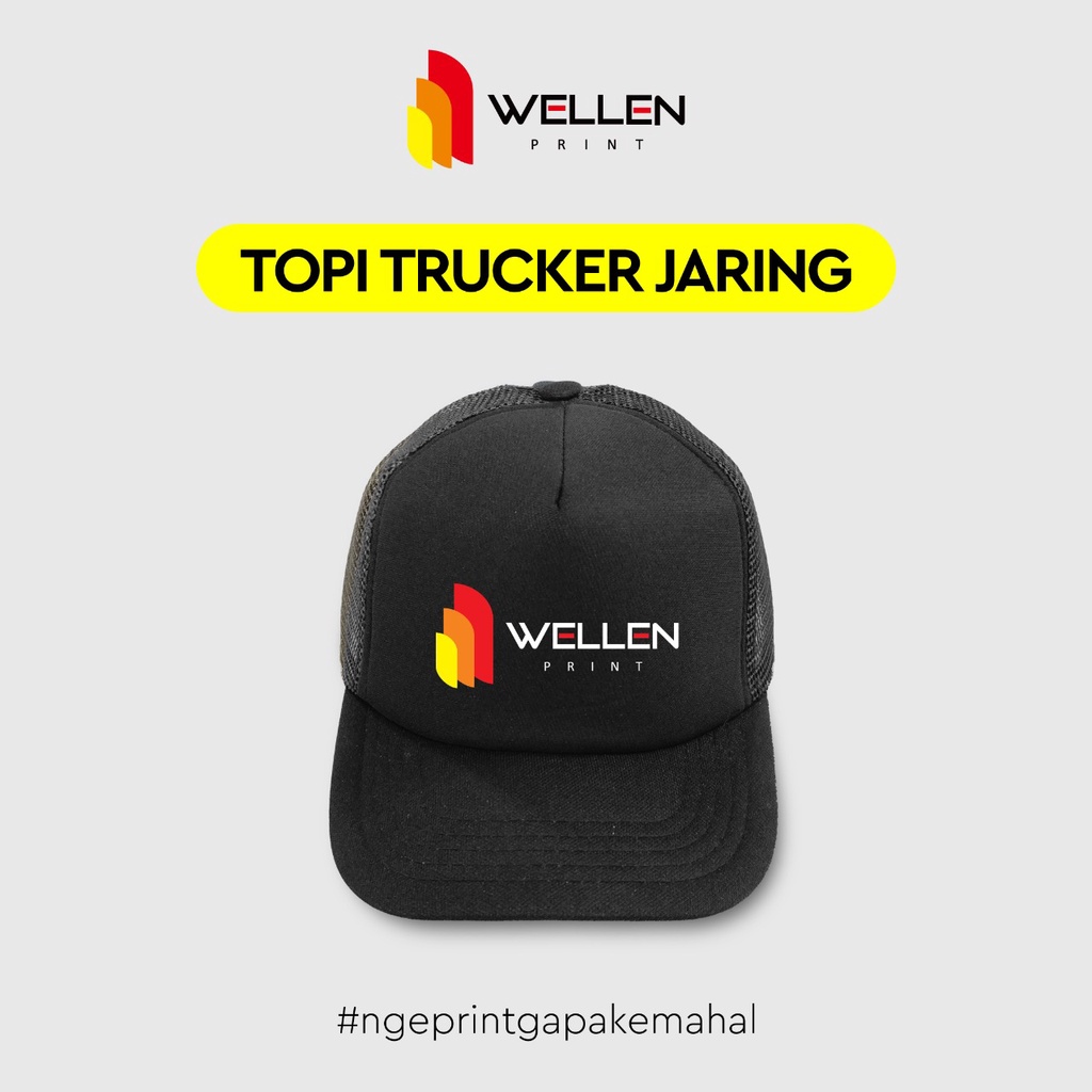 Jual WELLEN PRINT - Topi Trucker Custom Print Design Nama / Souvenir ...