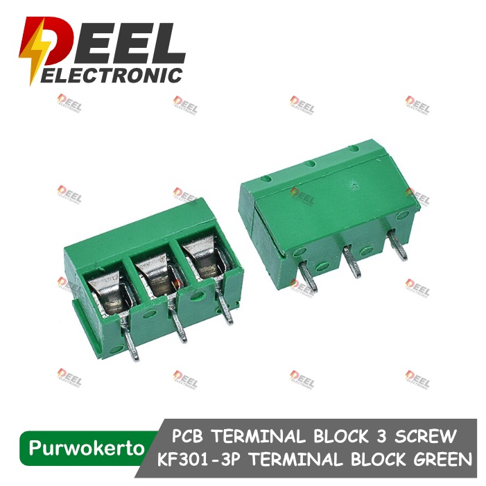 Jual TERMINAL BLOCK 3 SCREW KF301-3P PCB TERMINAL BLOCK 3P GREEN HIJAU ...