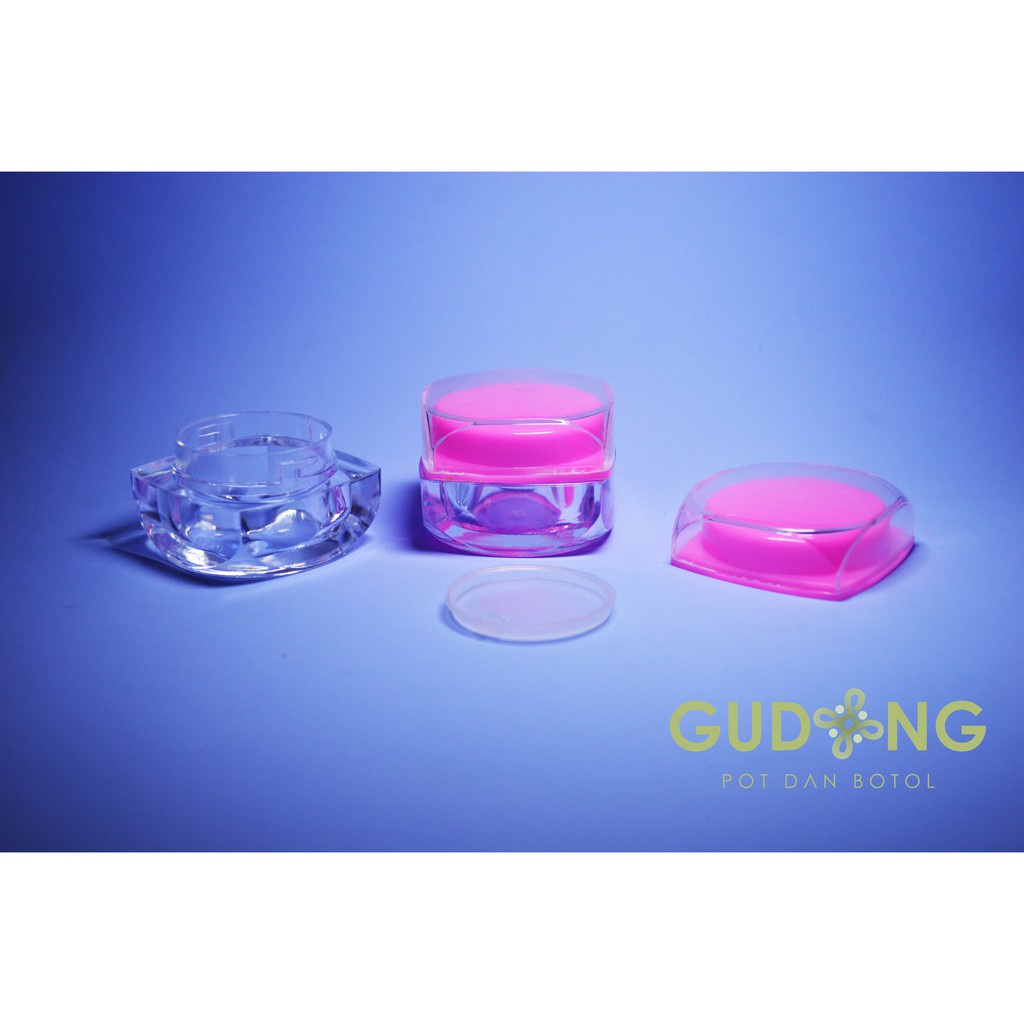 Jual Pot Akrilik 15 Gram Pot Cantik Pink (KEMASAN 25 PCS @ Rp 3200 ...
