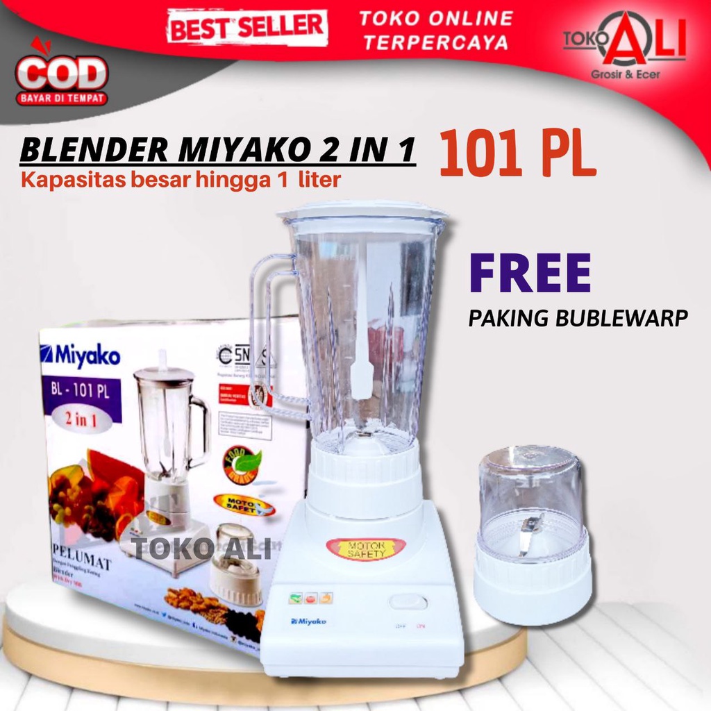 Jual Juicer Blender miyako Bl-101 PL 2 in 1 kapasitas 1 Liter Bumbu dan ...