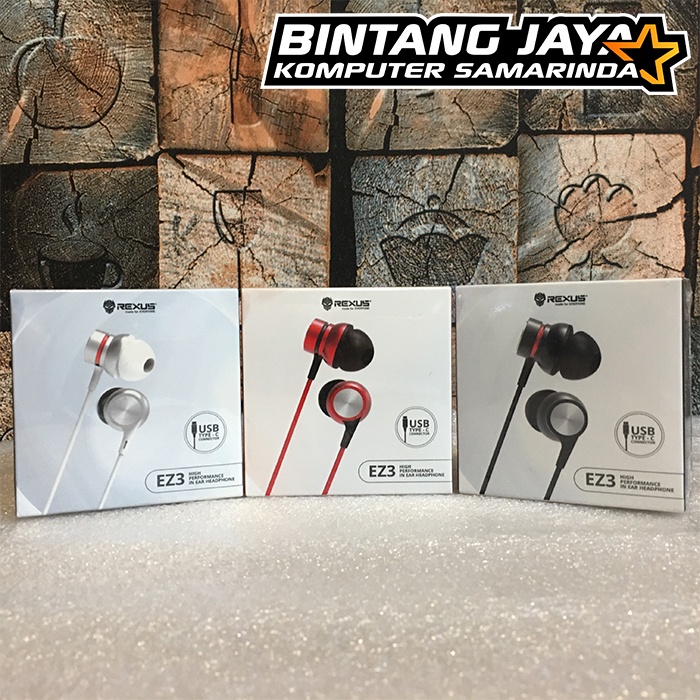 Jual Earphone Gaming Rexus EZ3 Rexus Type-C Conector with Mic - Hitam, Putih, Merah | Shopee ...