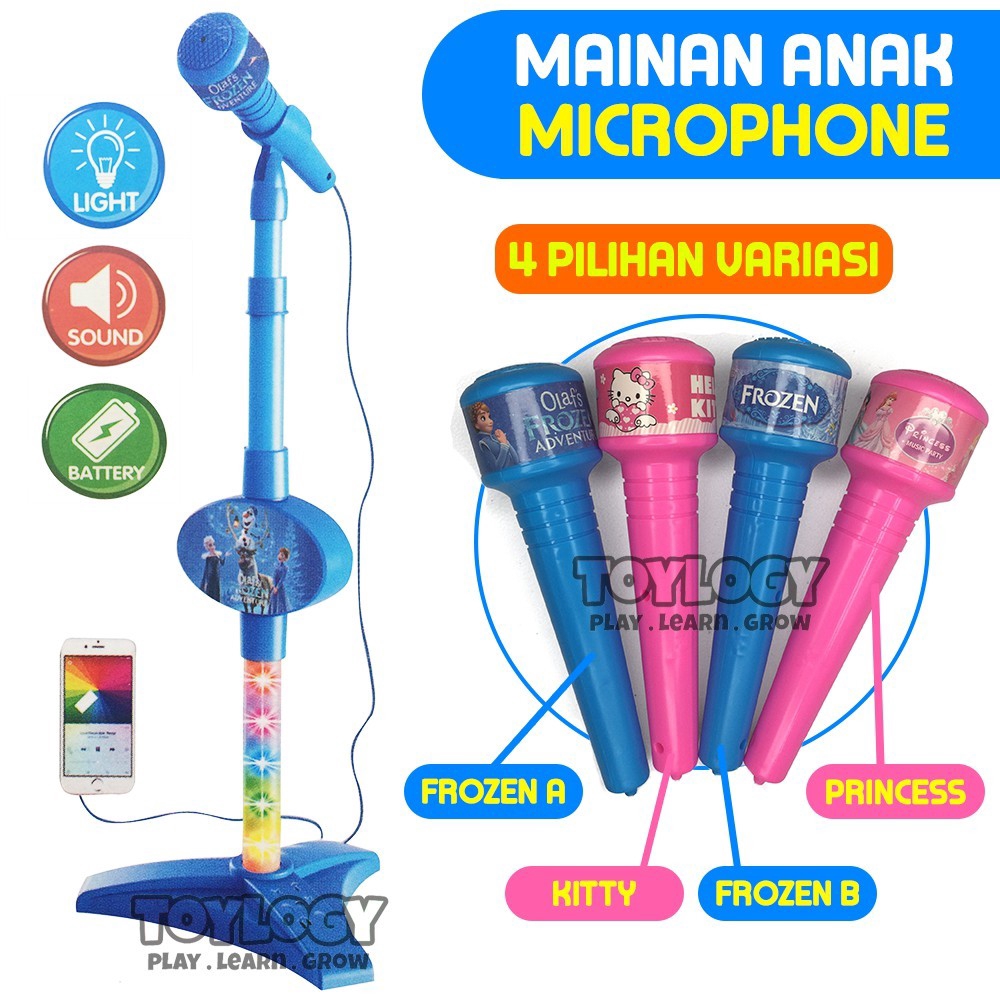 Mainan Edukasi Musik Anak Perempuan Microphone Mic Frozen Kitty ...