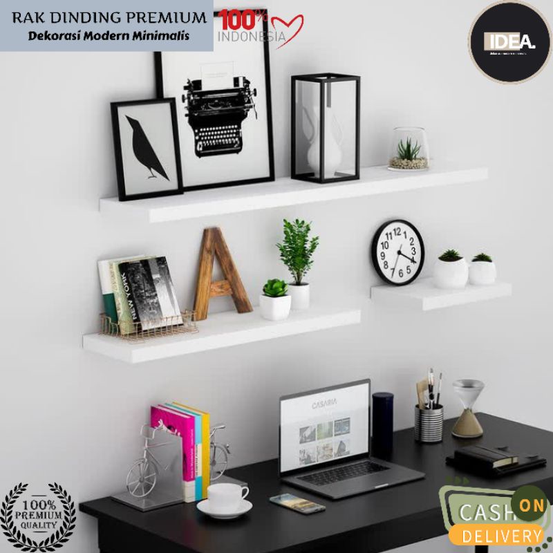 Jual RAK DINDING MINIMALIS RAK KAYU IDEA RAK SEMBAGUNA AMBALAN RAK ...
