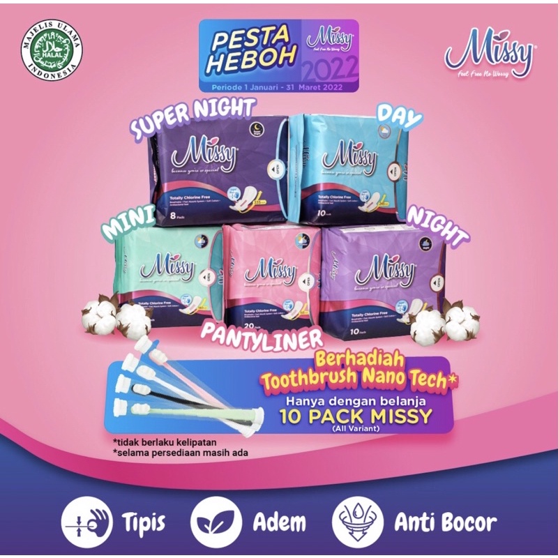 Jual Missy Pembalut Missy Pantyliner Missy Mini Missy Day Missy