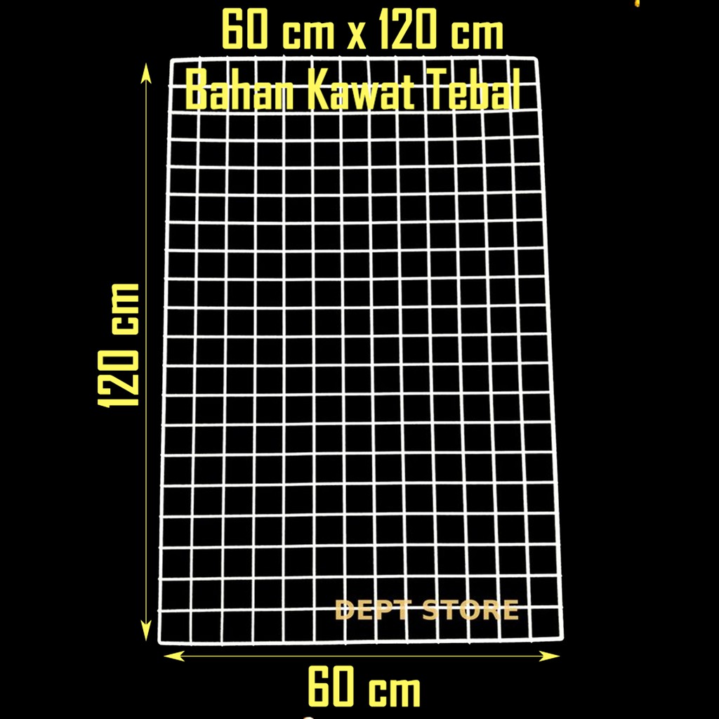Jual Jaring RAM Dinding 60x120 CM | Gantungan Kawat Hook Import TEBAL ...