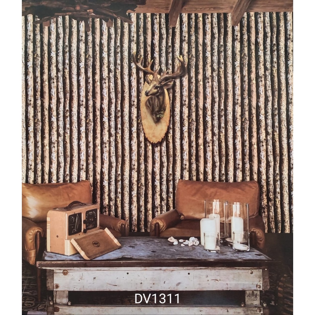 Jual wallpaper motif kayu vintage wallpaper dinding pohon wallpaper ...
