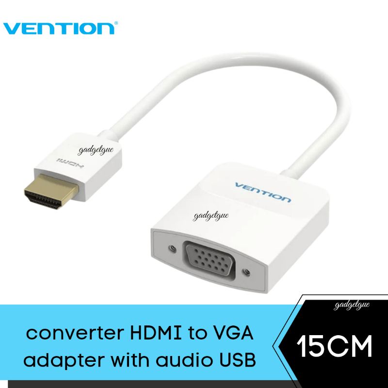 Jual Vention converter HDMI to VGA adapter with audio USB cable kabel ...