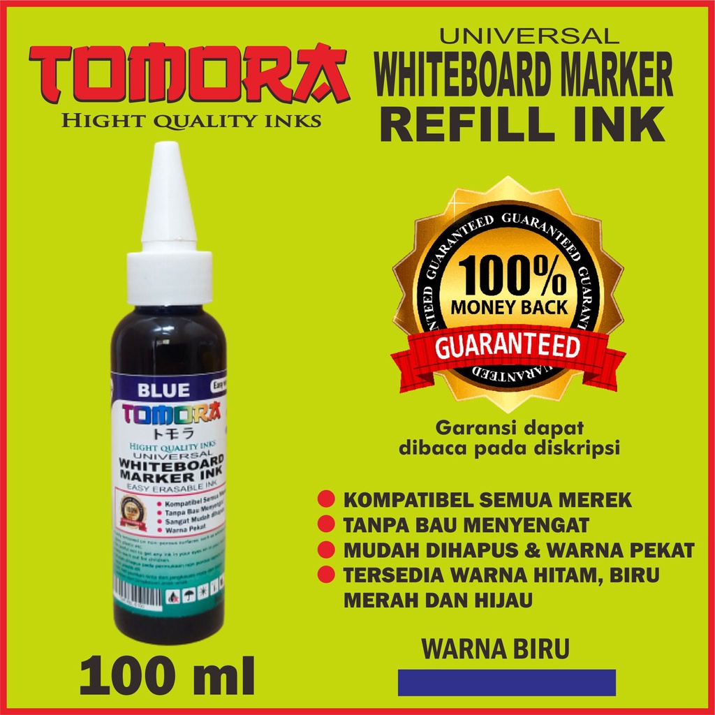 Jual Tinta Spidol Whiteboard Tomora 100 ml Biru (Mudah dihapus ...