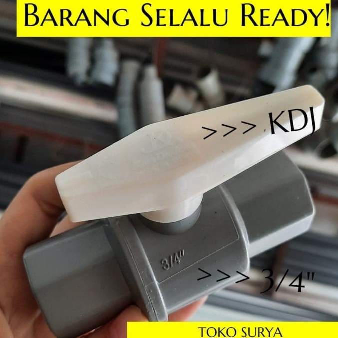 Jual BALLVALVE PVC 3/4" / BALL VALVE PVC 3/4 inch / STOP KRAN 3/4 KDJ ...