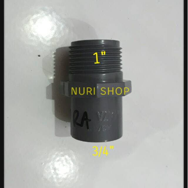 Jual SOK DRAT LUAR/ SDL/ VALVE SOCKET PVC 1" X 3/4" (MURAH) | Shopee Indonesia