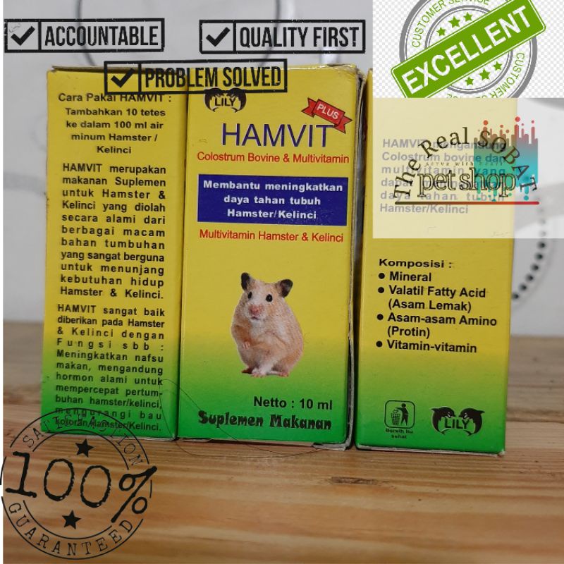 Jual HAMVIT 10 ml | Suplemen Vitamin Hamster dan Kelinci | Shopee Indonesia
