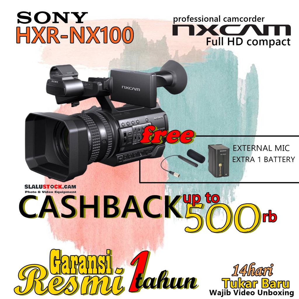 Jual Sony HXR-NX100 Full HD Professional camcorder Free battery Extra ...