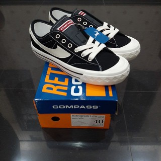 Jual Sepatu Compass Retrograde Low Black White | Shopee Indonesia