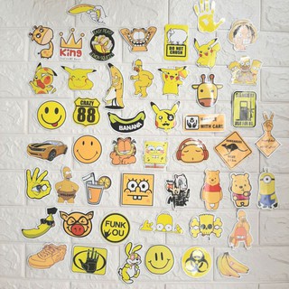 Jual Sticker Stiker Kuning Yellow Imut Lucu Hewan Animal Kartun 50 Pcs ...