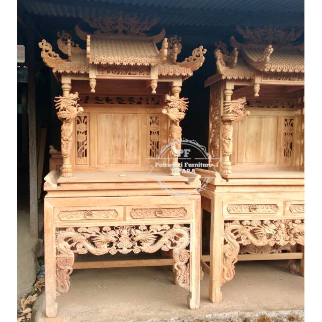 Jual Meja Sembahyang Altar Kayu Jati, Meja Sembahyangan ALTAR Ukir Kayu ...
