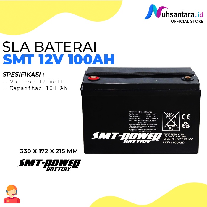 Jual Baterai Aki Kering 12V 100Ah Samoto - Baterai Sepeda Listrik UPS ...