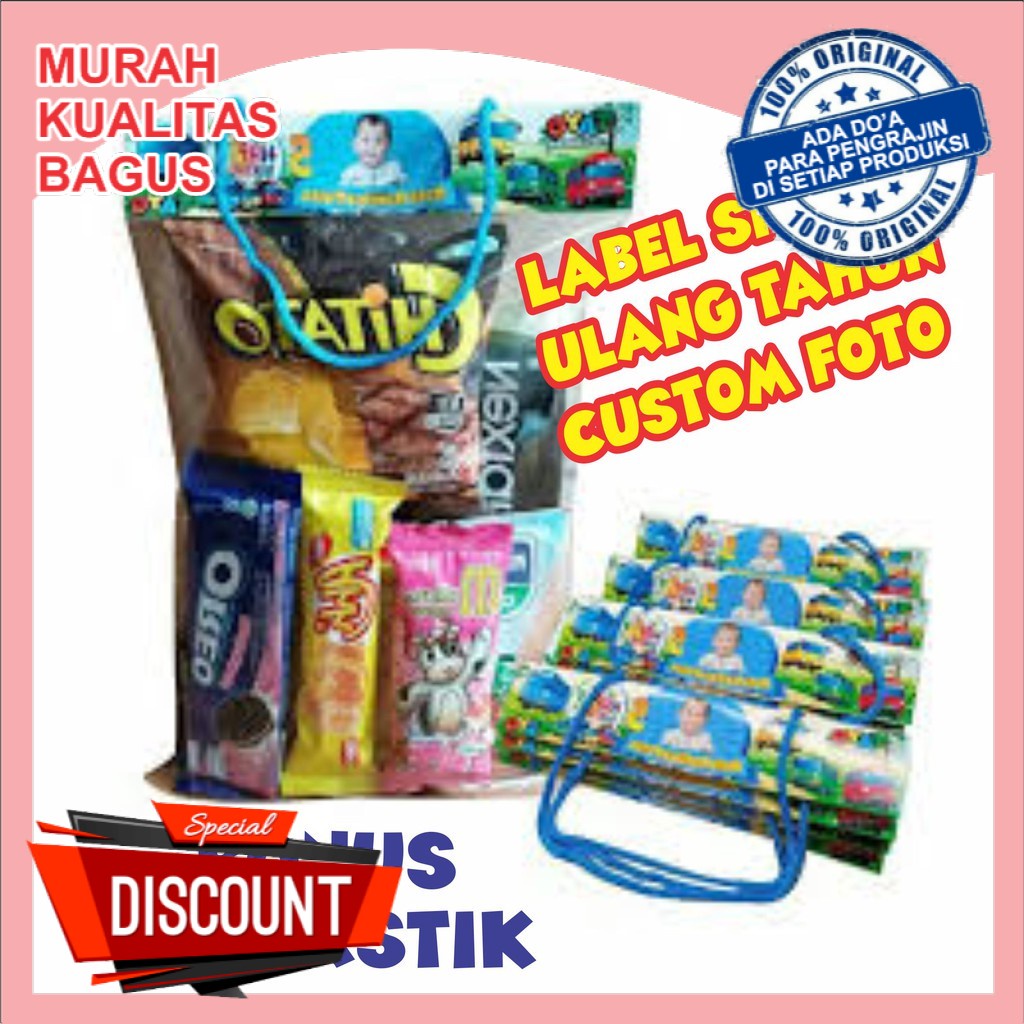 Jual LABEL ULTAH MURAH ULANG TAHUN PLASTIK SNACK CUSTOM DESAIN | Shopee ...