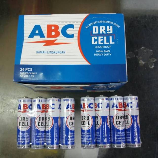 Jual Battery ABC Biru A2 isi 4pc Baterai AA | Shopee Indonesia